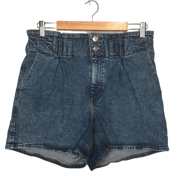 Express | Shorts | Express Midi Super High Rise Pleated Y2k 9s Denim ...